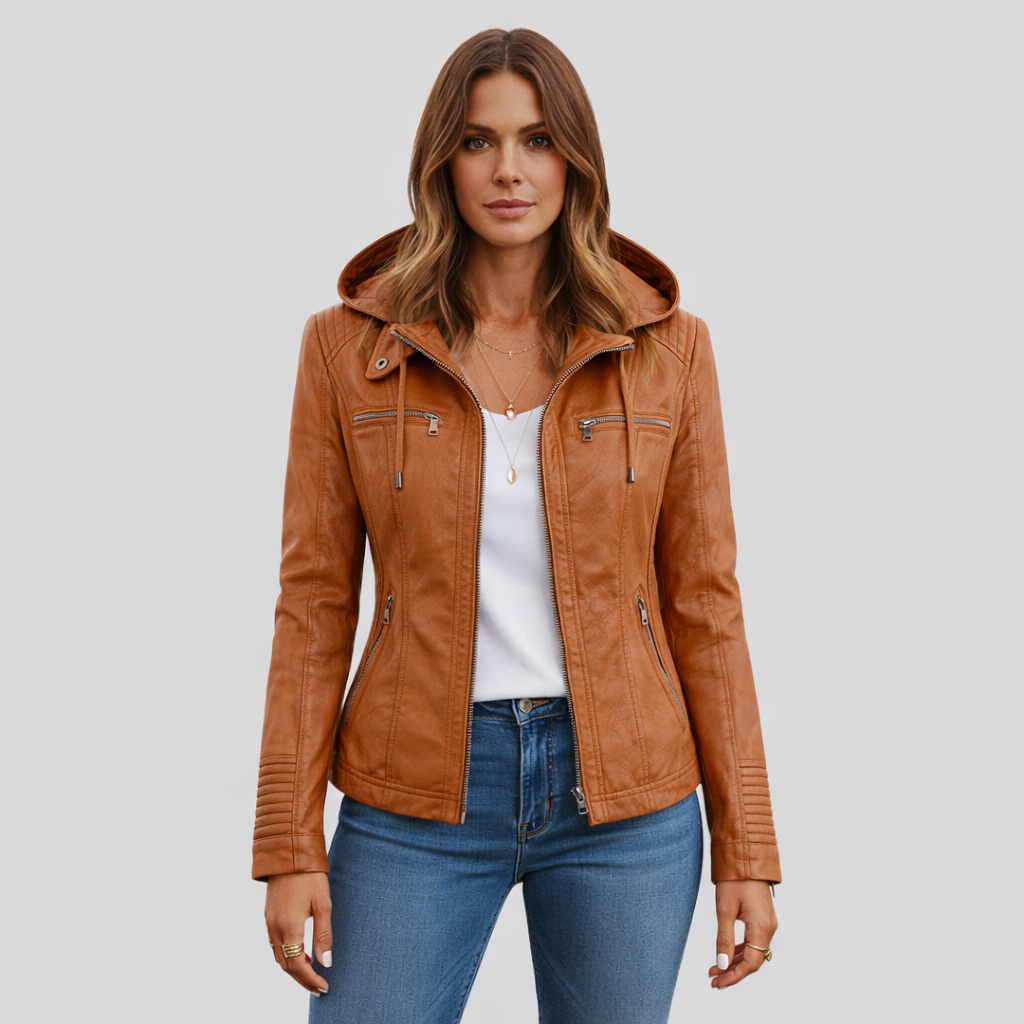 MÓNICA™ | Giacca di pelle elegante – Isabella Ferraro
